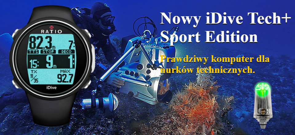 Ratio-Computers - Komputery nurkowe - iDive Sport Tech+